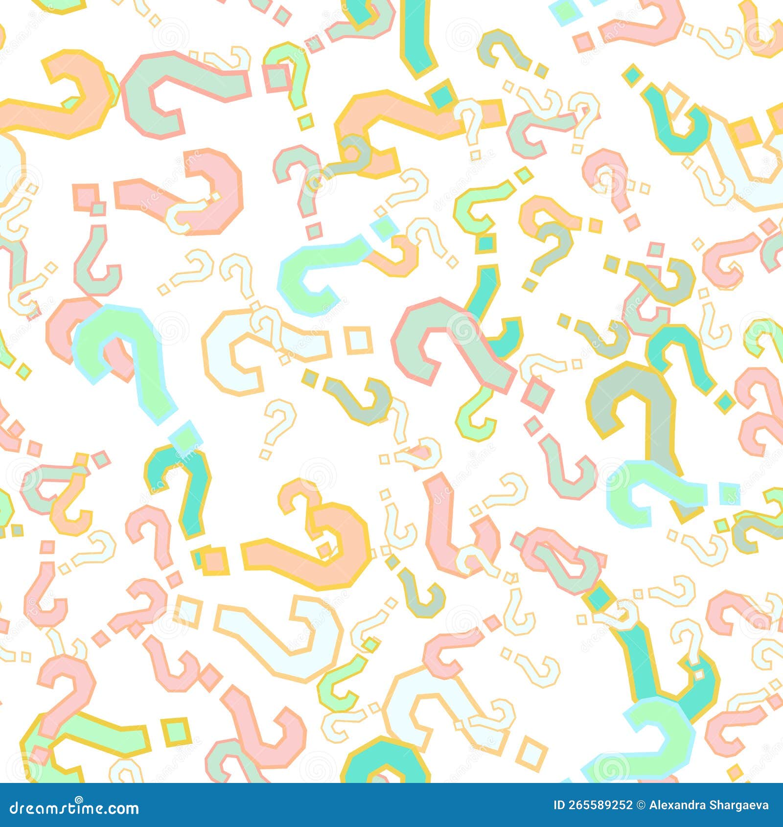 Quiz Seamless Pattern. Question Marks, Doubt, Faq Stock Vector ...
