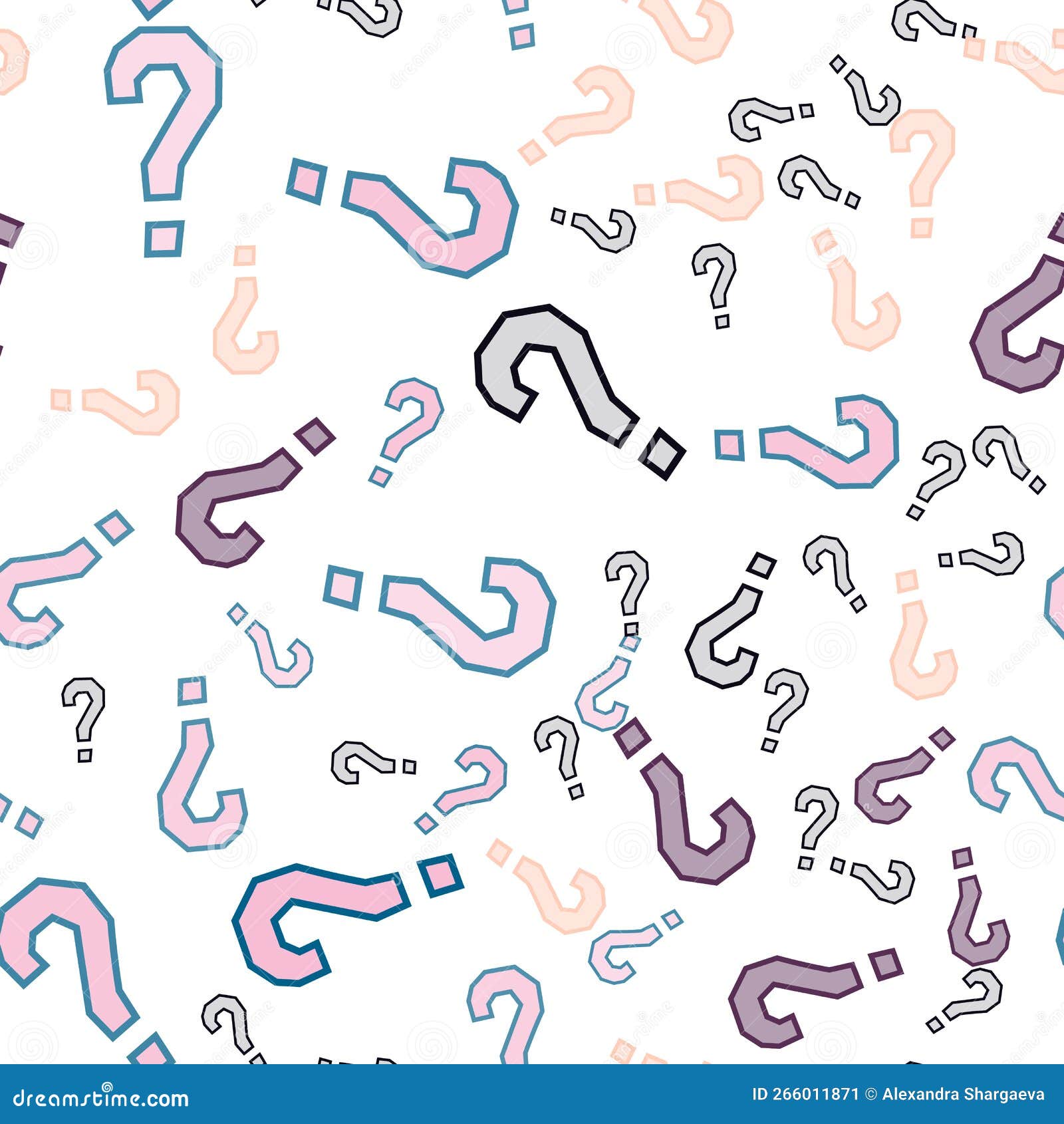 Quiz Seamless Pattern. Question Marks, Doubt, Faq Stock Vector ...