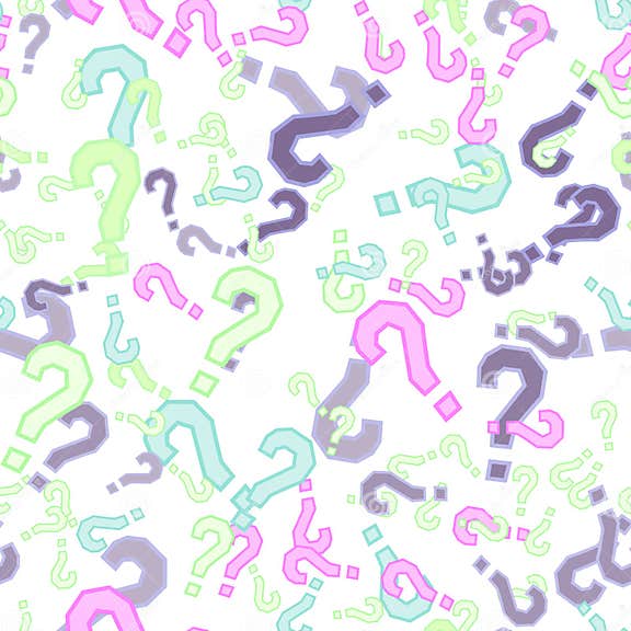 Quiz Seamless Pattern. Question Marks, Doubt, Faq Stock Vector ...