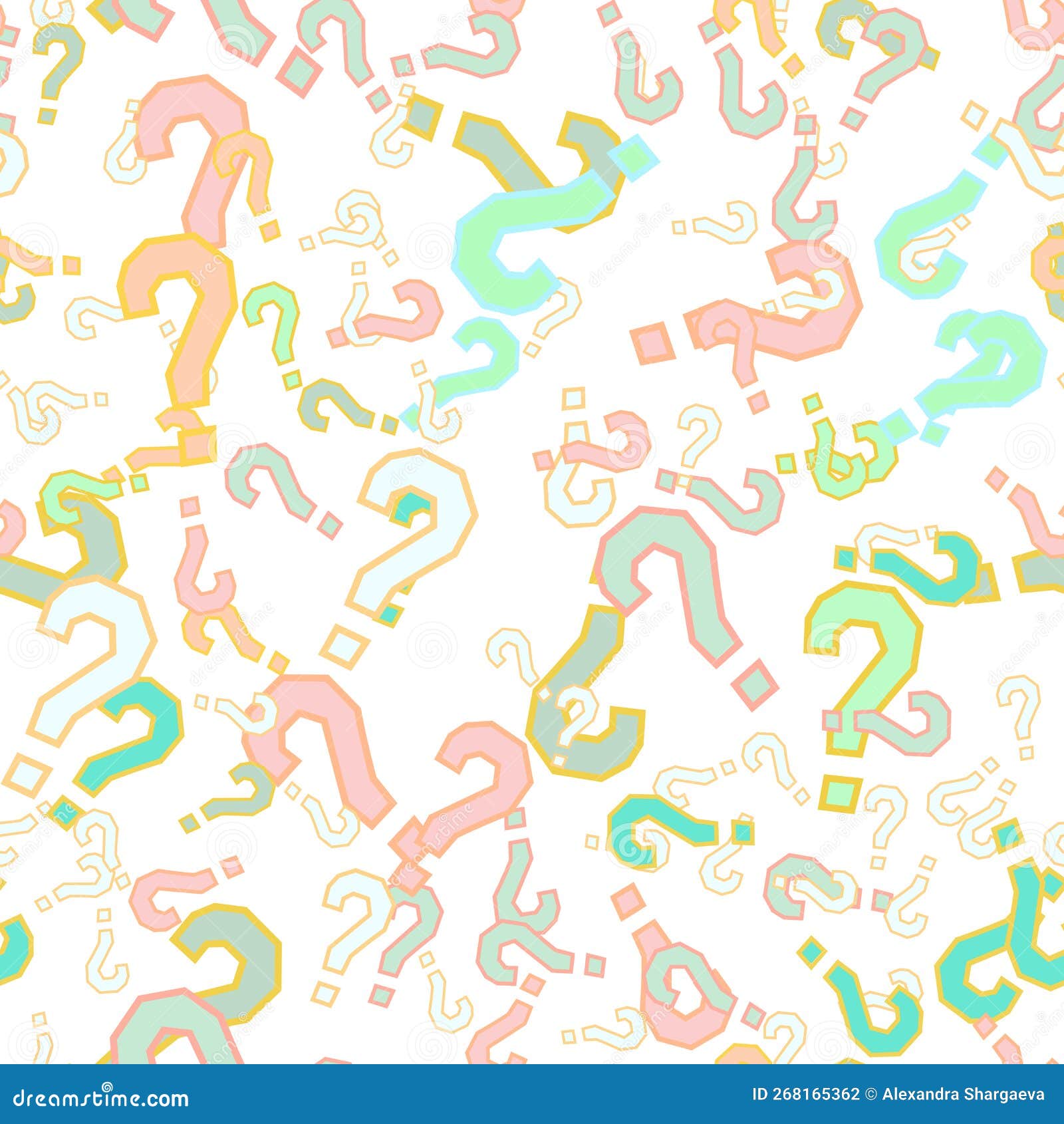 Quiz Seamless Pattern. Question Marks, Doubt, Faq Stock Vector ...