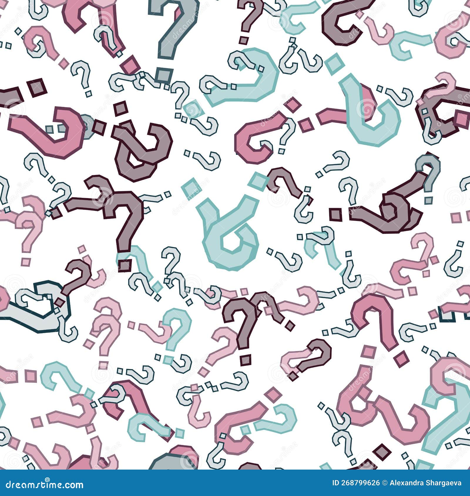 Quiz Seamless Pattern. Question Marks, Doubt, Faq Stock Vector ...