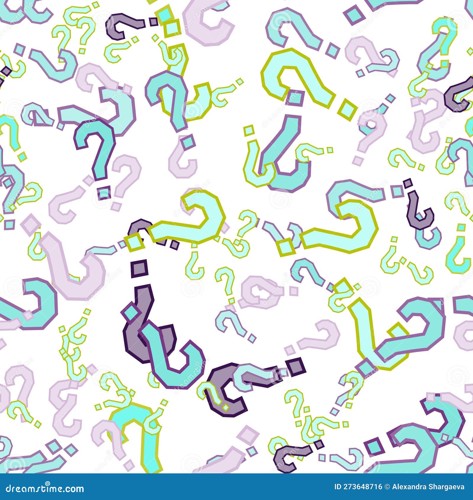 Quiz Seamless Pattern. Question Marks, Doubt, Faq Stock Vector ...