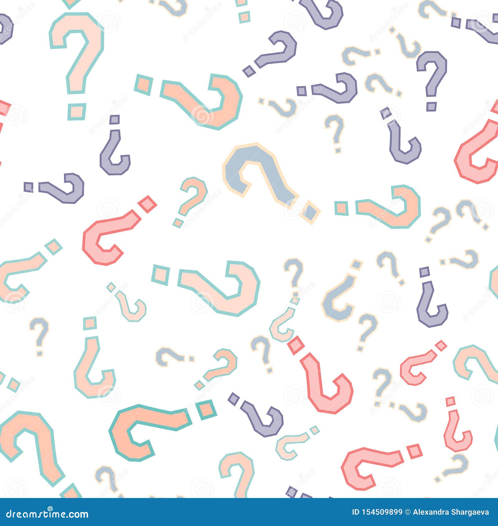 Quiz Seamless Pattern. Question Marks, Doubt, Faq Stock Vector ...