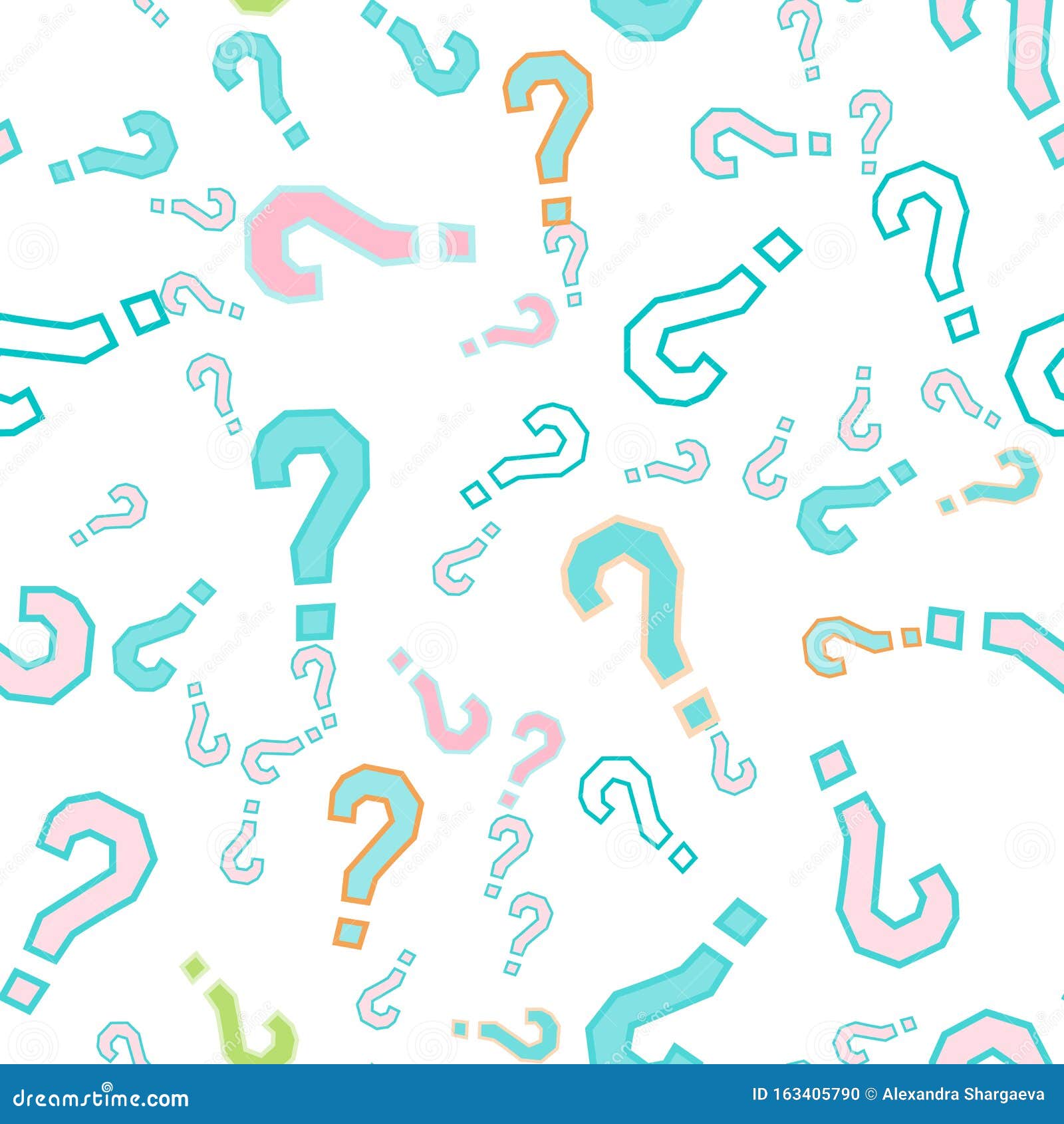 Quiz Seamless Pattern. Question Marks, Doubt, Faq Stock Illustration ...