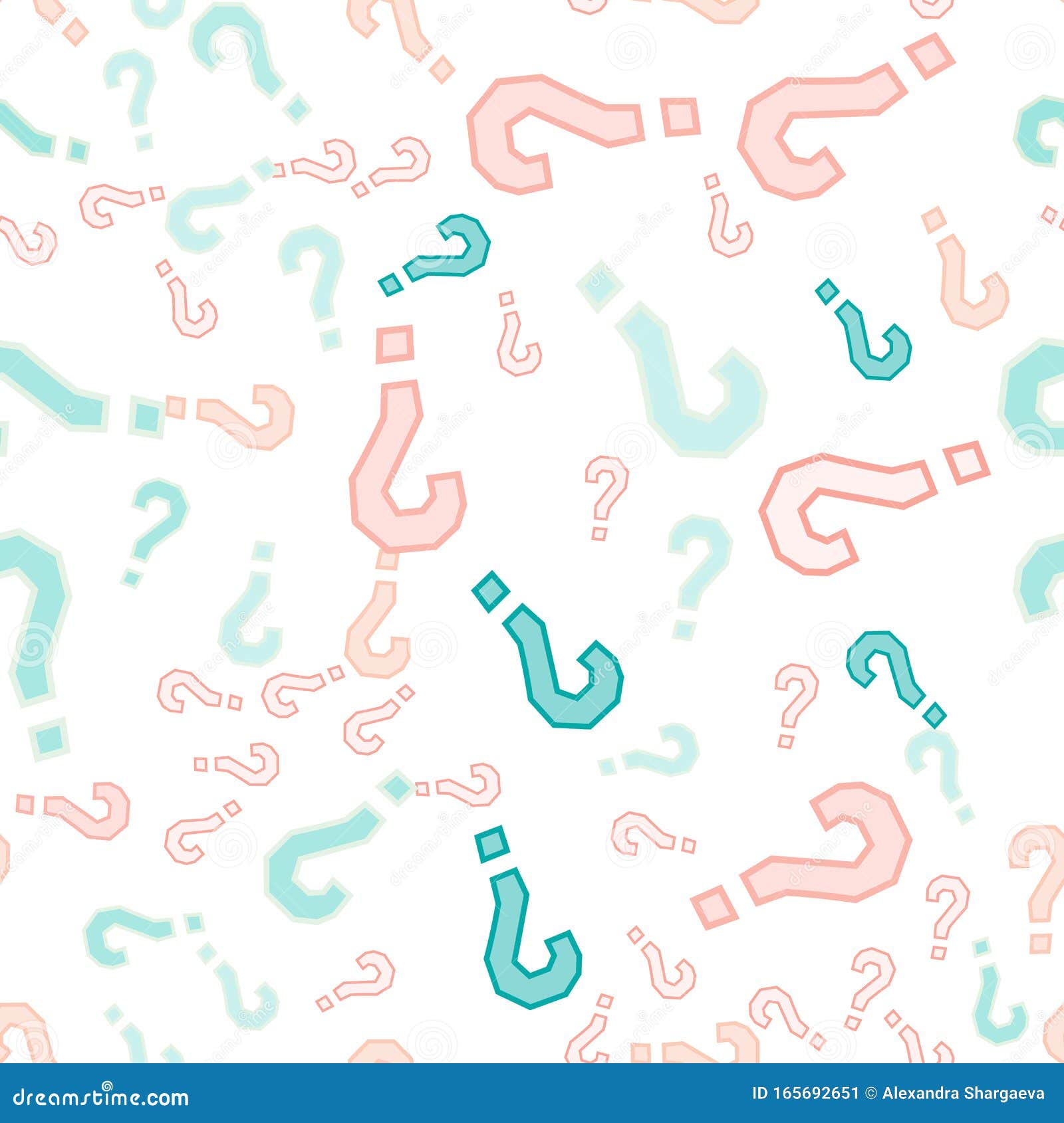 Quiz Seamless Pattern. Question Marks, Doubt, Faq Stock Vector ...