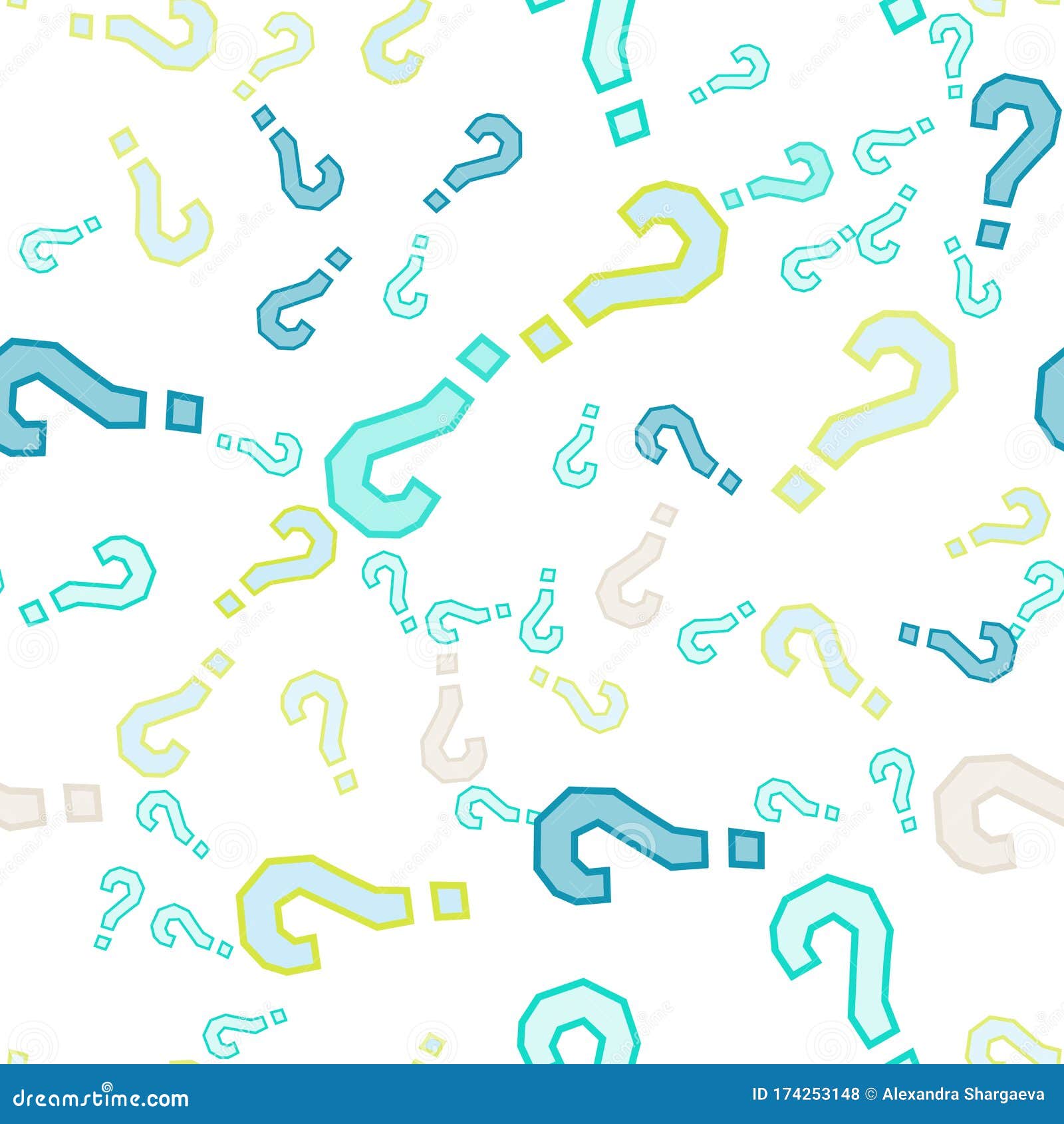 Quiz Seamless Pattern. Question Marks, Doubt, Faq Stock Vector - Illustration of answer, issue ...
