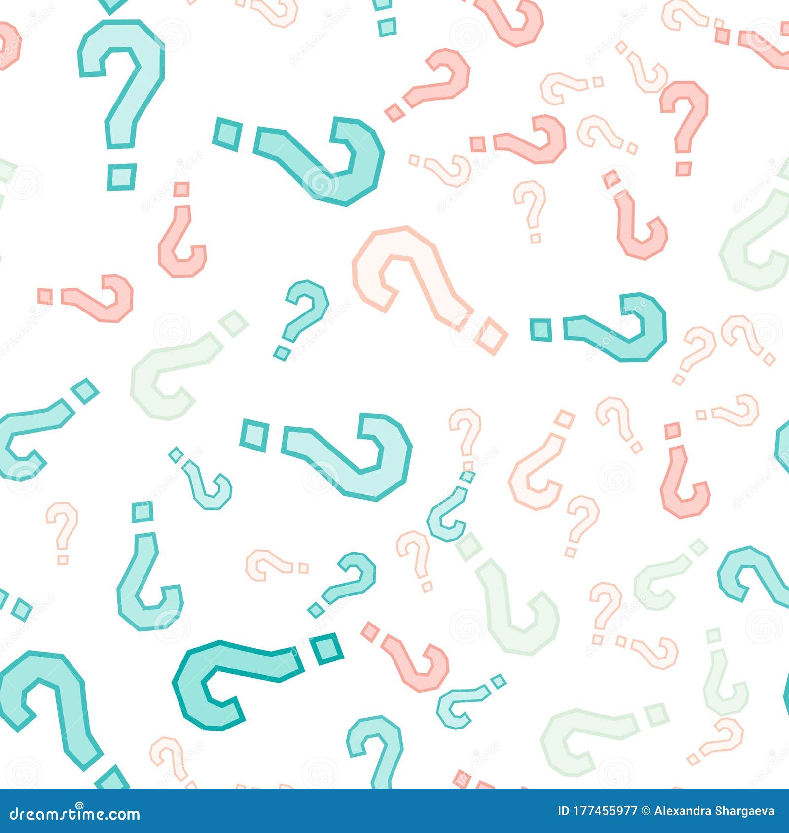 Quiz Seamless Pattern. Question Marks, Doubt, Faq Stock Illustration ...