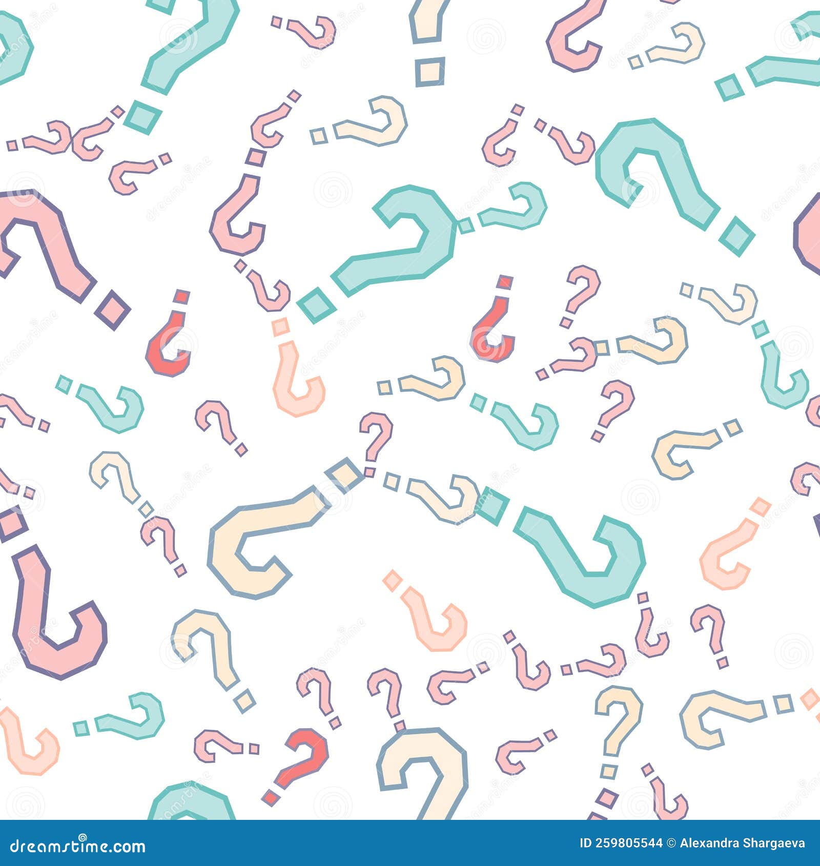 Quiz Seamless Pattern. Question Marks, Doubt, Faq Stock Vector ...