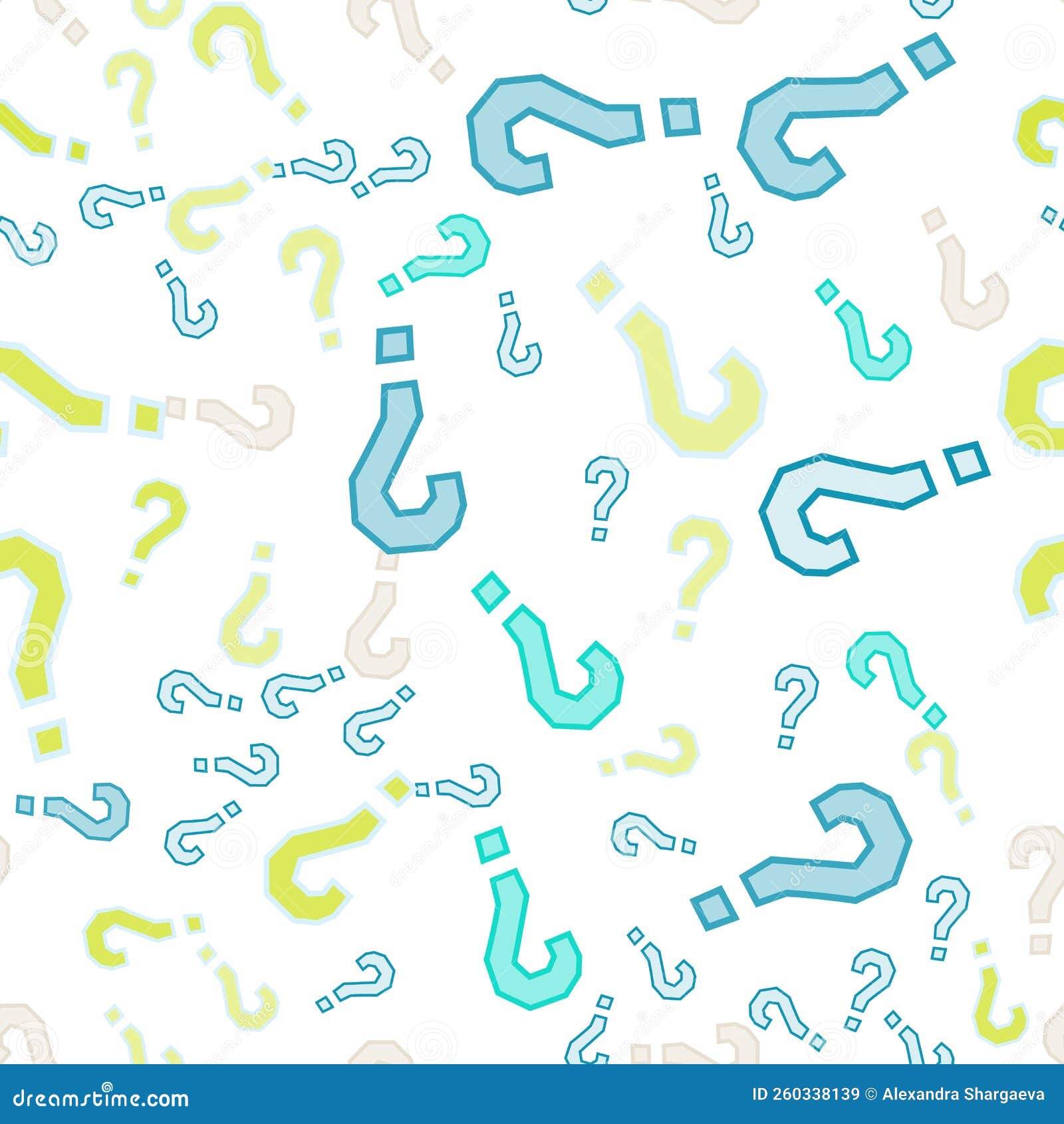 Quiz Seamless Pattern. Question Marks, Doubt, Faq Stock Vector ...