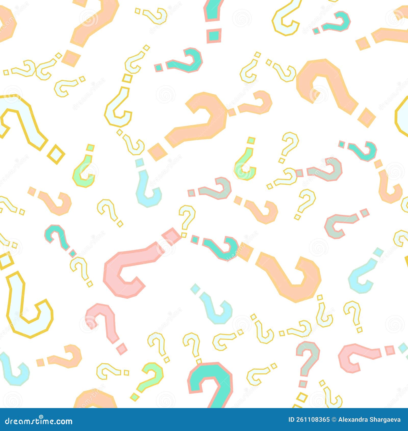 Quiz Seamless Pattern. Question Marks, Doubt, Faq Stock Vector - Illustration of repeat, endless ...