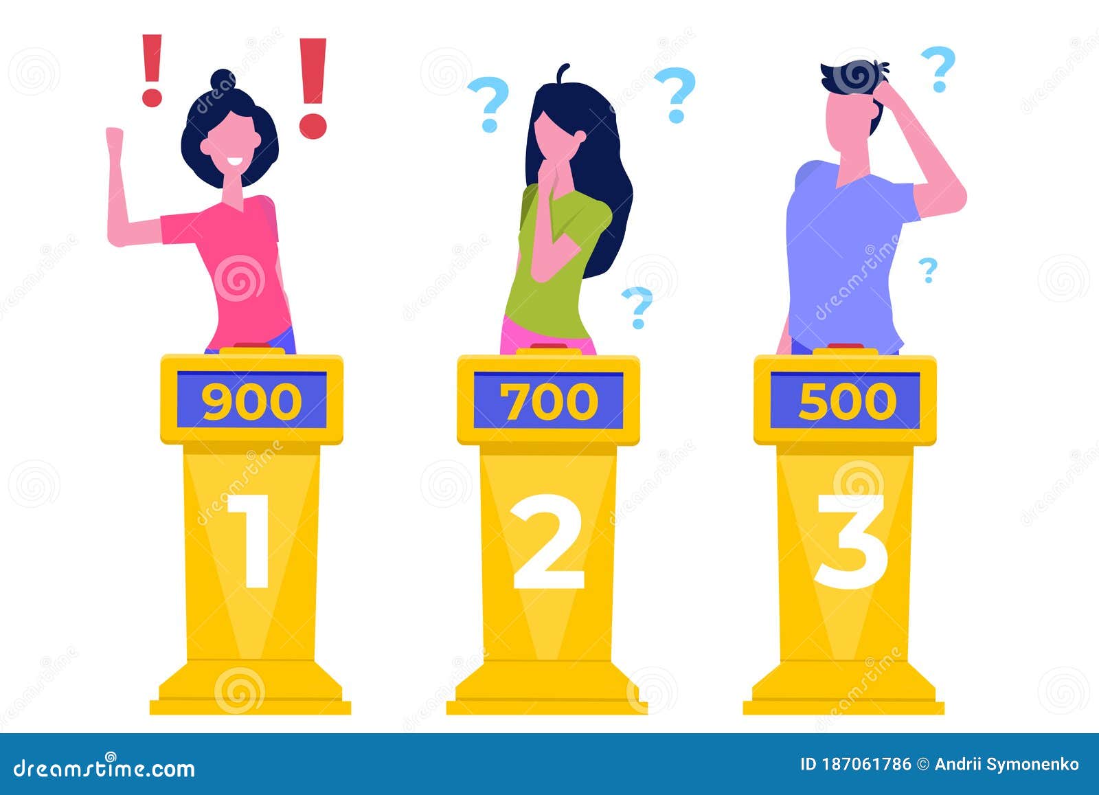 Quiz Show Concept Flat Style. Tv Competition. Stock Vector ...