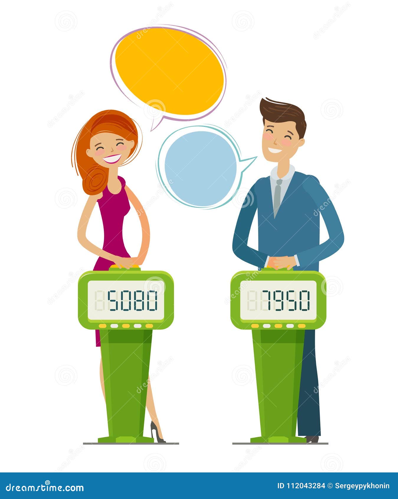 Quiz TV Show Flat Vector Illustration. People Cartoon Characters ... Quiz TV Show Flat Vector Illustration. People Cartoon Characters ...