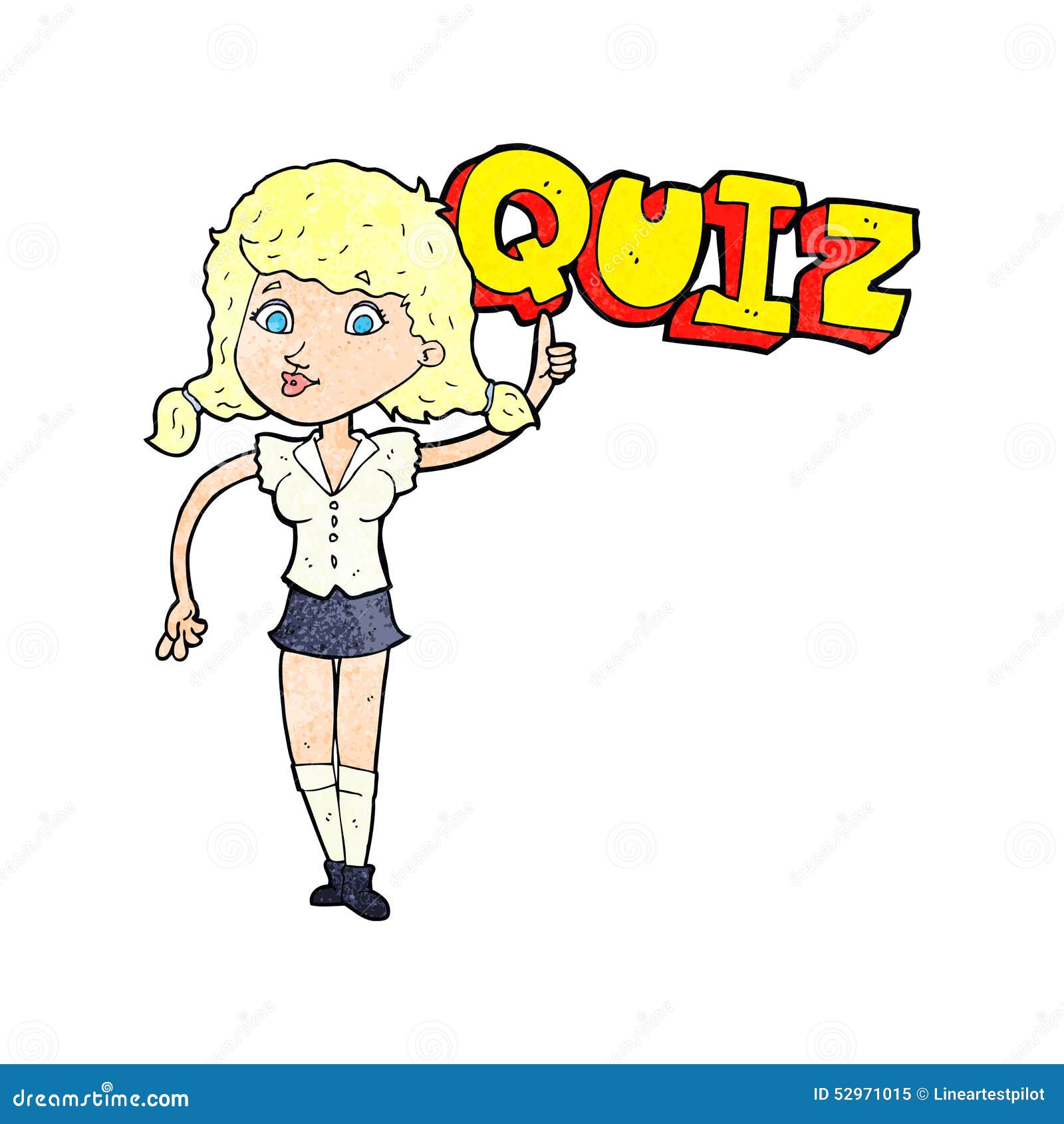 Quiz sign cartoon stock illustration. Illustration of doodle - 52971015