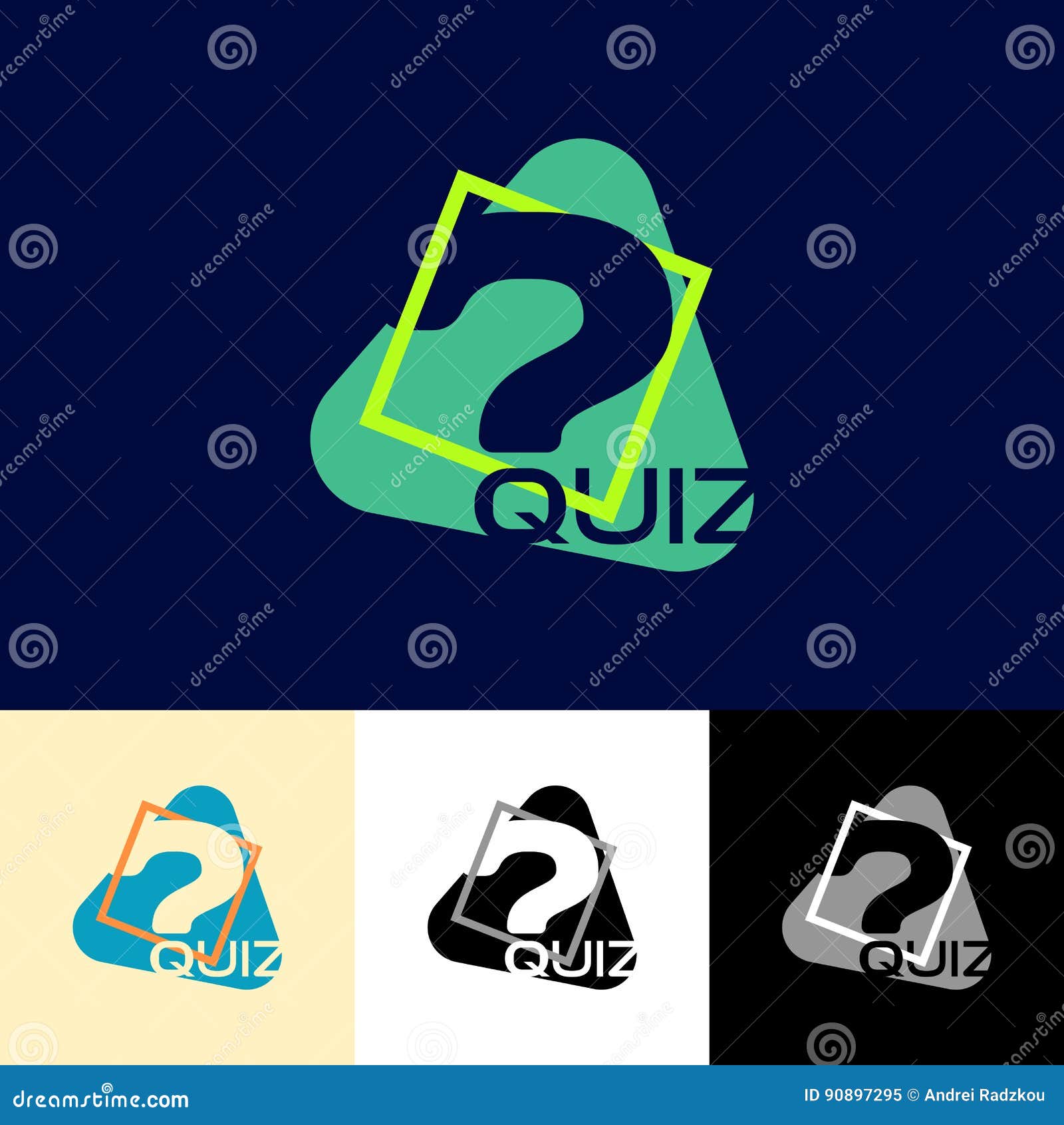 Quiz simple logo stock vector. Illustration of creative - 90897295