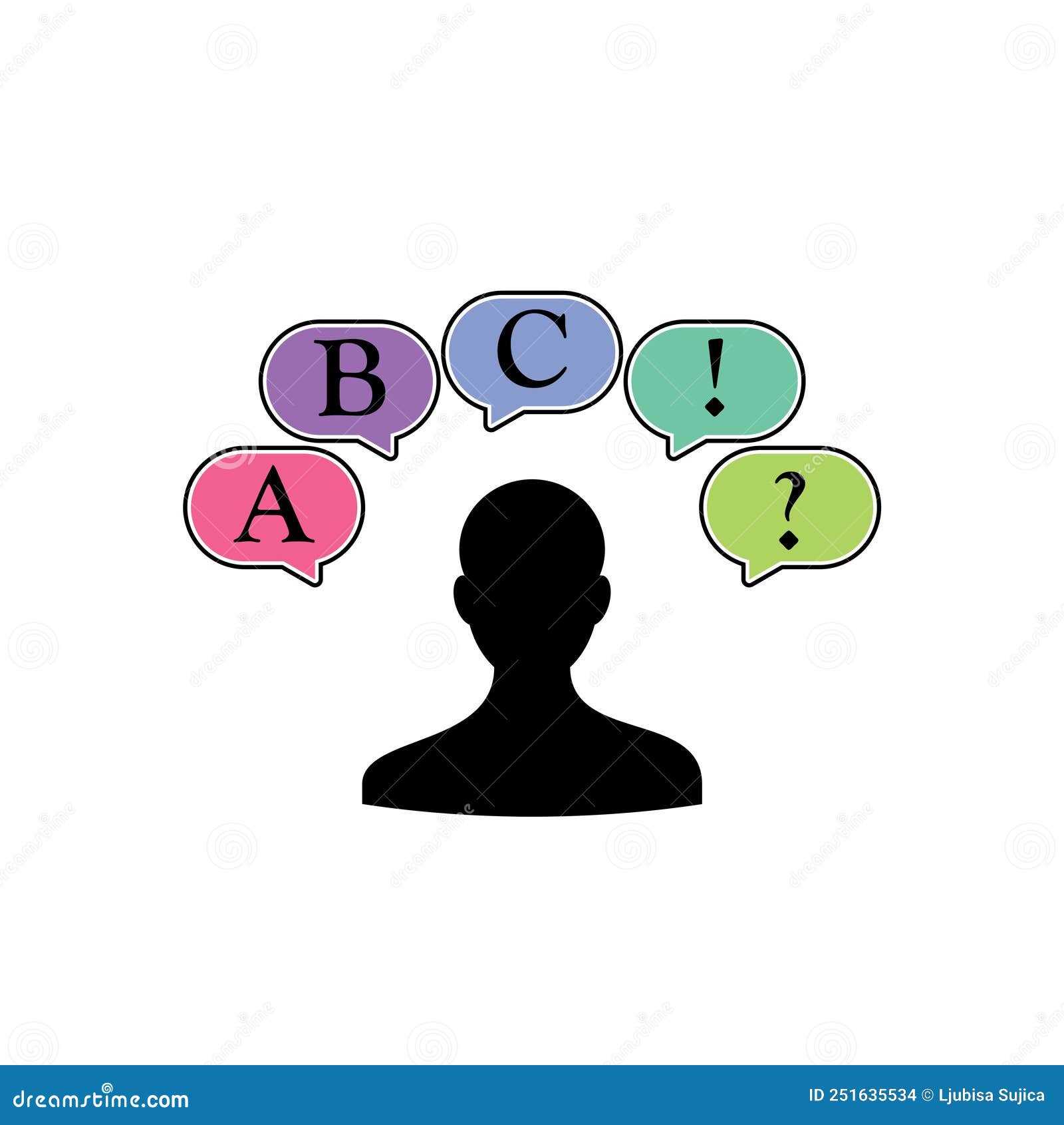 Quiz Test Icon Isolated on White Background Stock Vector - Illustration ...