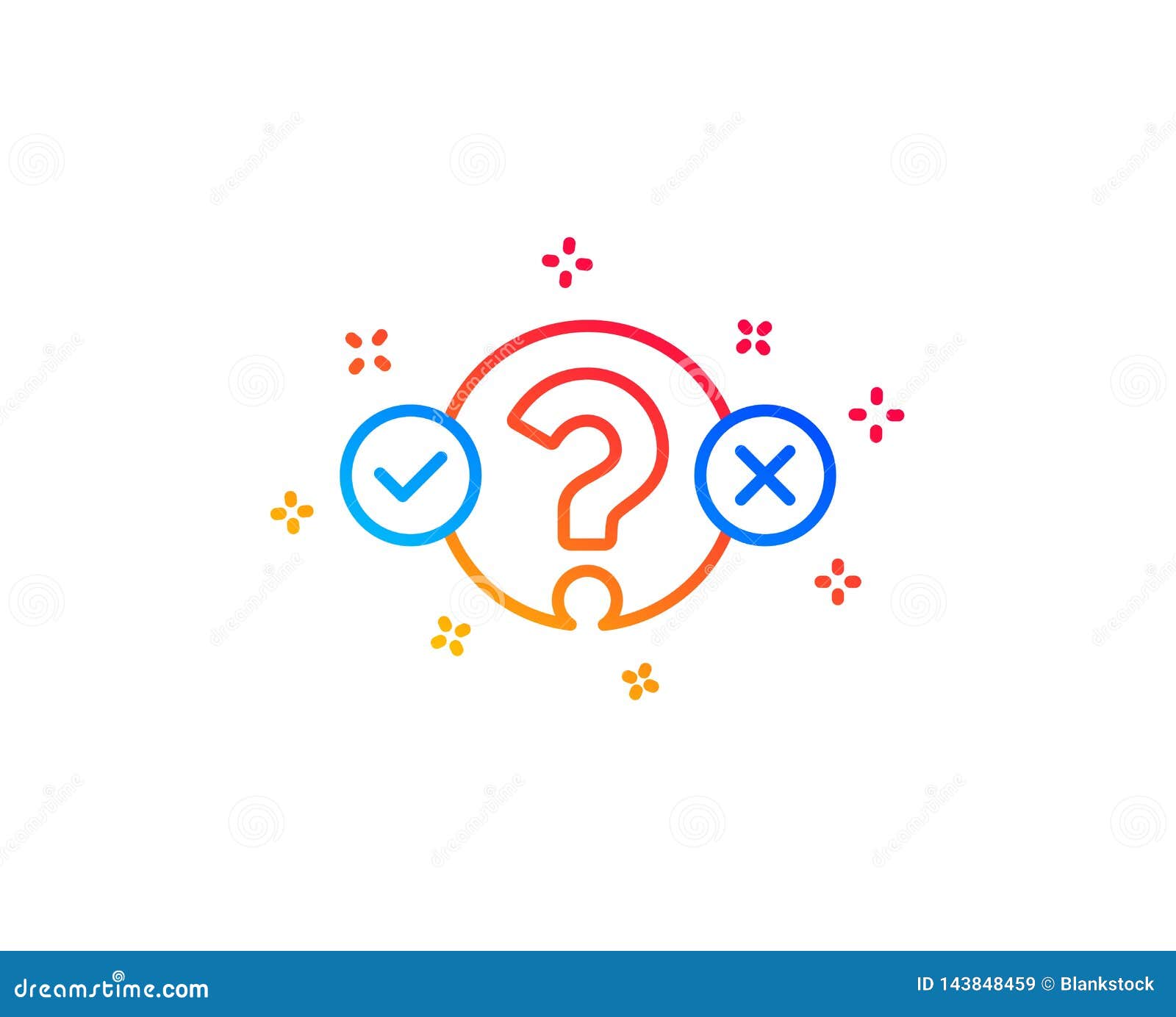 Quiz Test Line Icon. Select Answer Sign. Vector Stock Vector ...