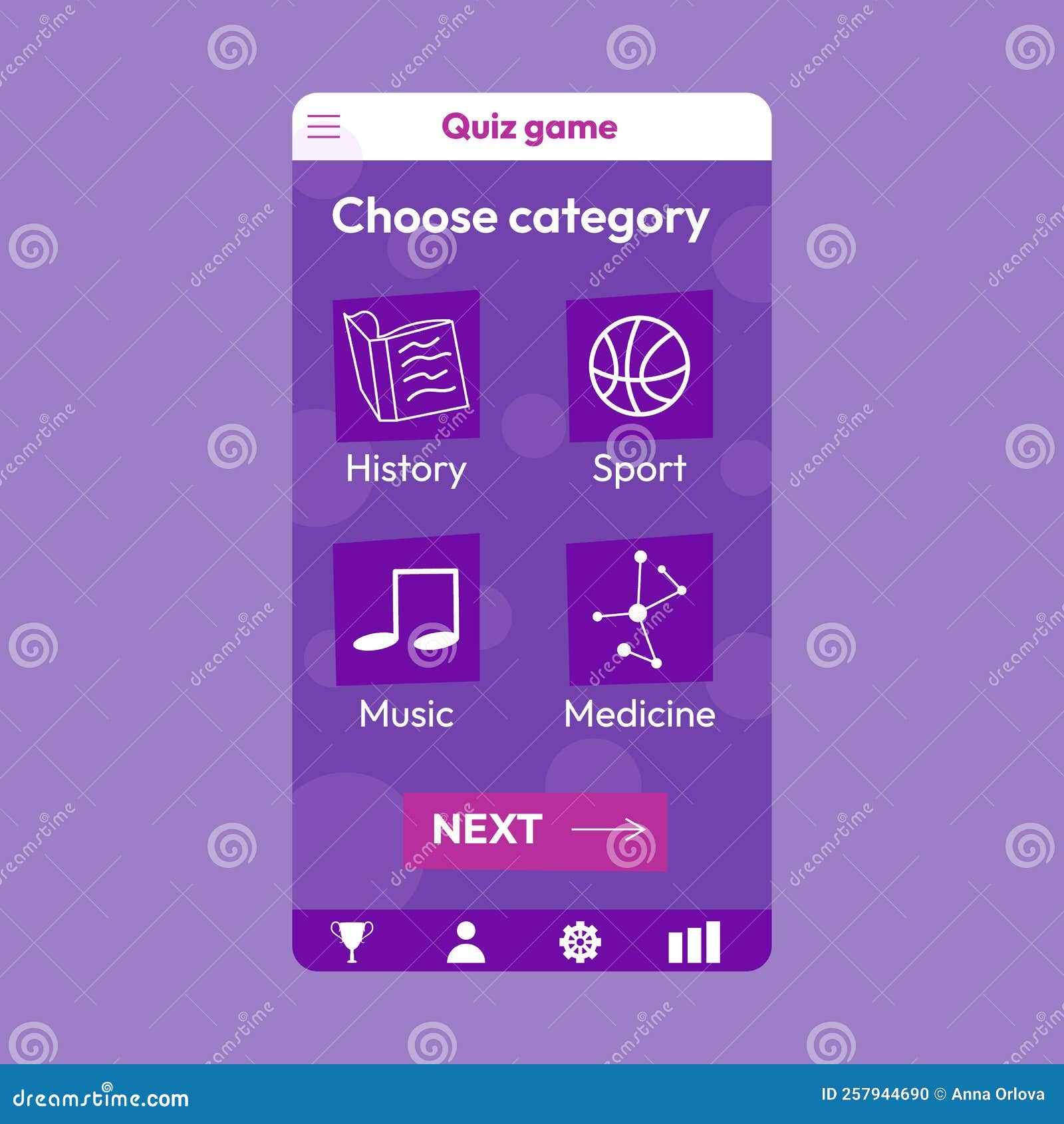 Quiz Test Lottery Millionaire Menu Template. Quiz Game Frame Stock ...