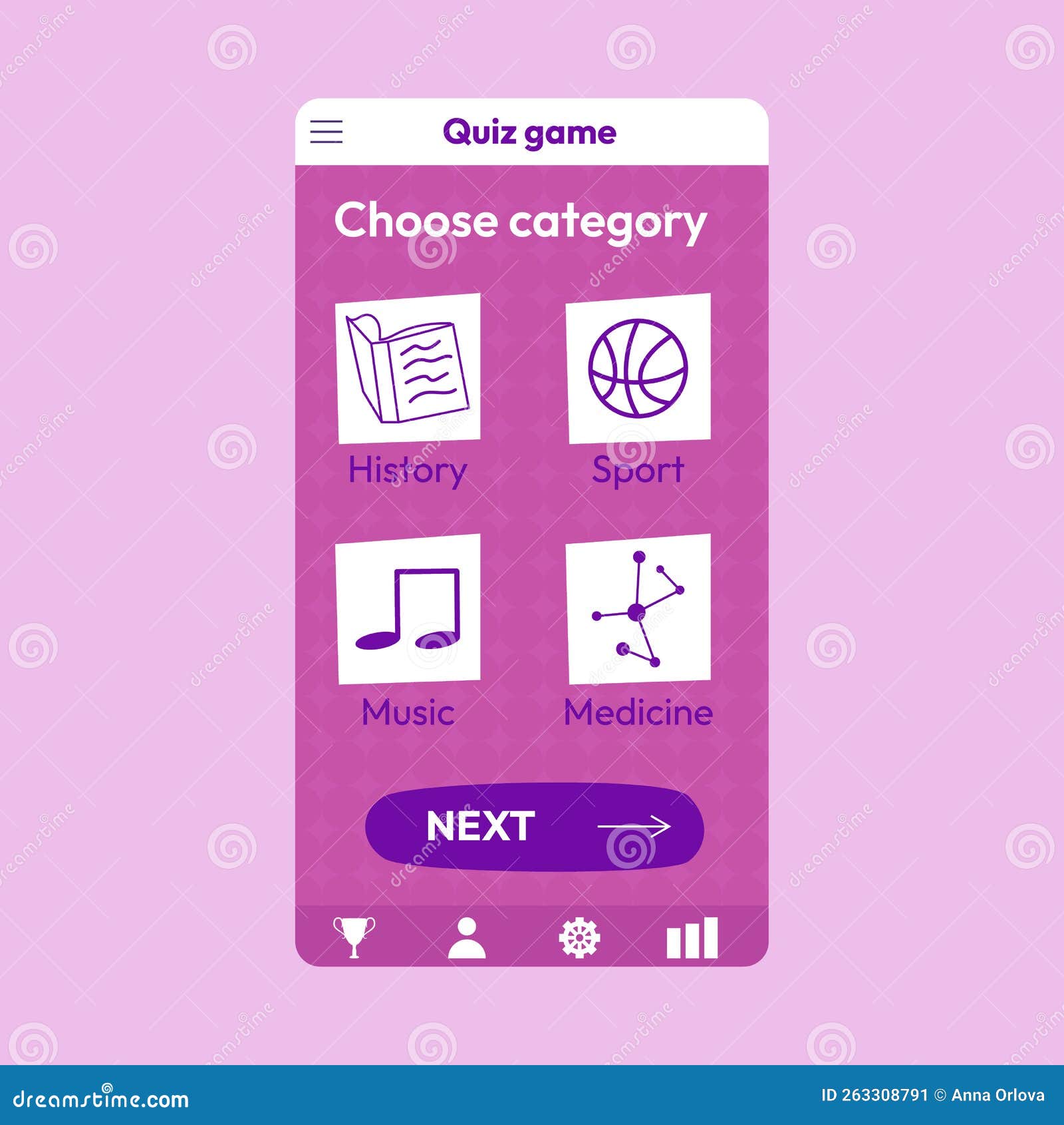 Quiz Test Lottery Millionaire Menu Template. Quiz Game Frame Stock ...