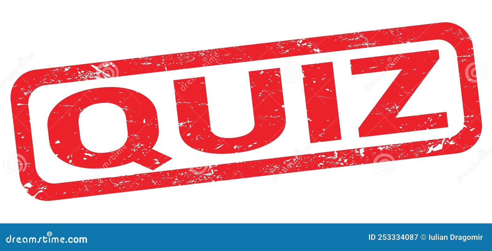 QUIZ Text Written on Red Rectangle Stamp Stock Illustration ...