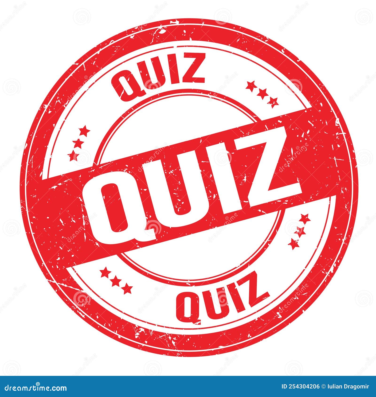 QUIZ Text Written on Red Round Stamp Sign Stock Illustration ...