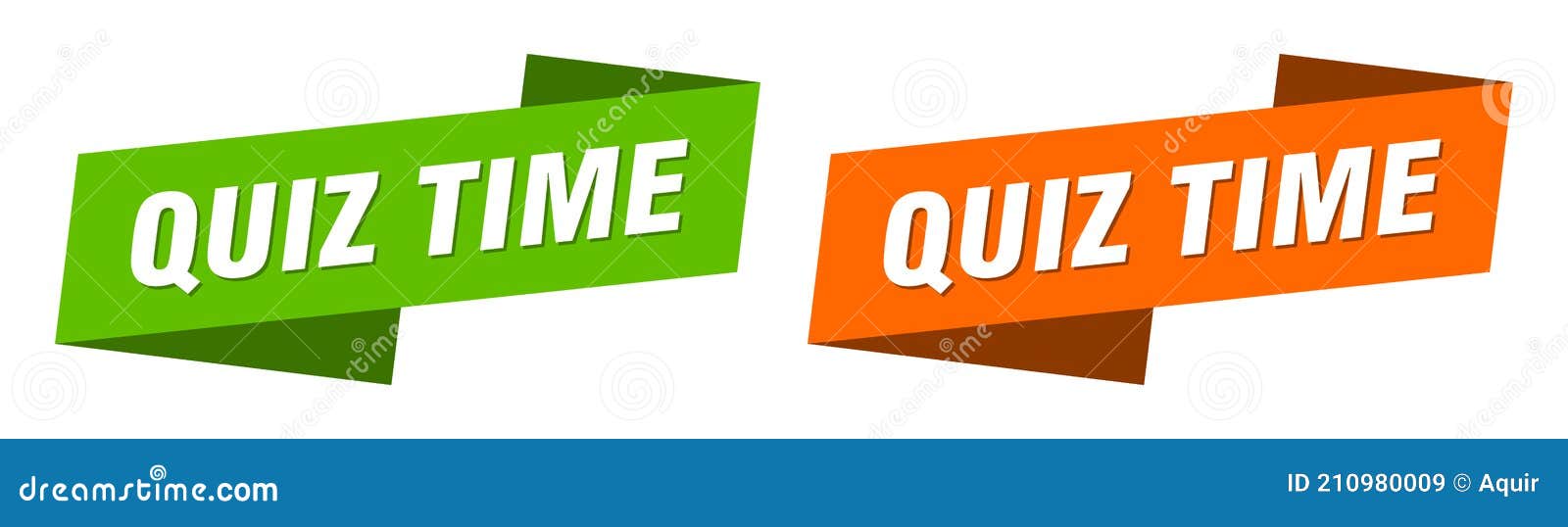 Quiz Time Banner. Quiz Time Ribbon Label Sign Set Stock Vector ...
