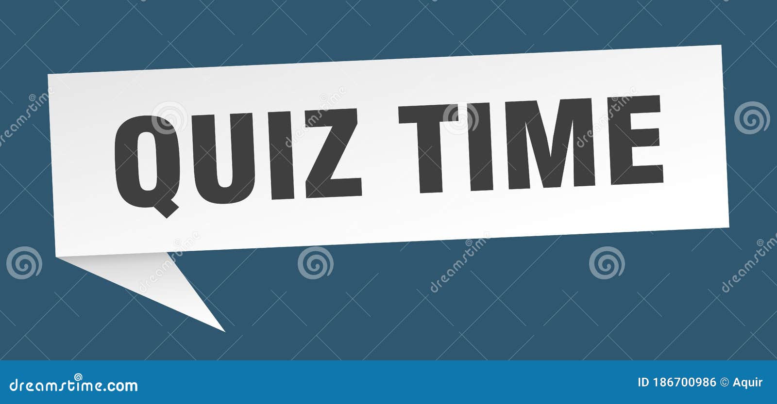 Quiz Time Banner. Quiz Time Speech Bubble Stock Vector - Illustration ...
