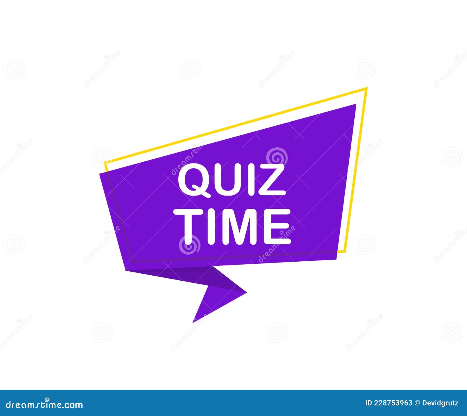 Quiz Time Banner. Vector Banner. Announcement. Megaphone with Quiz Time ...