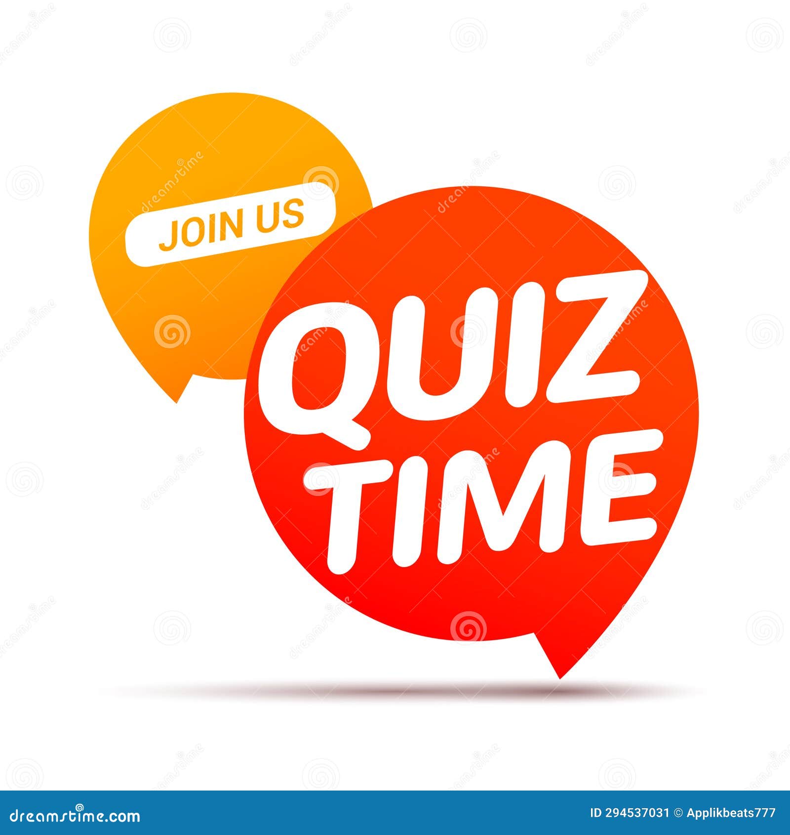 Quiz Time Icon Concept. Vector Sign Ask Game Competition Stock Vector ...