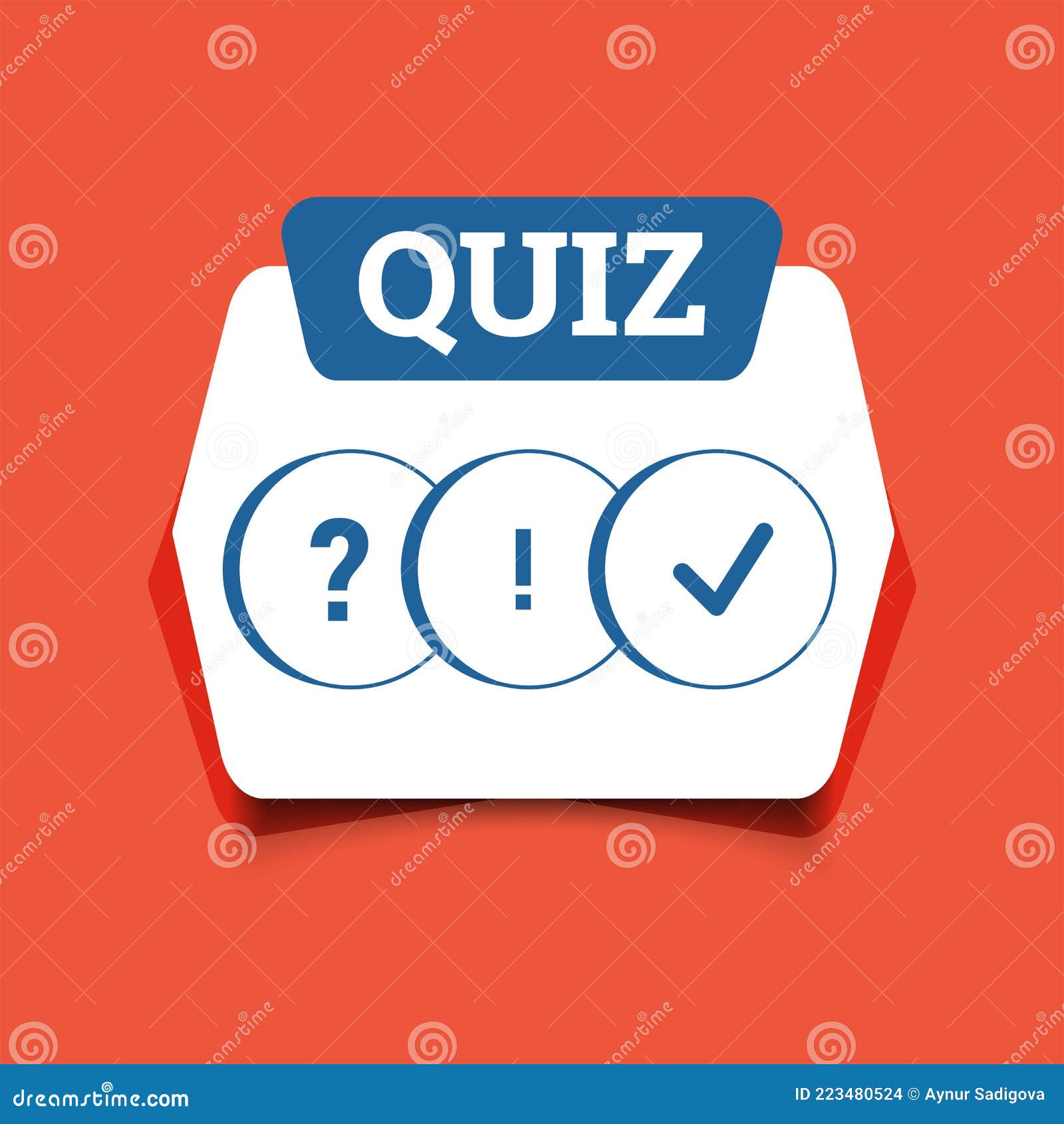 Quiz Time, Question Mark Banner Design Template Stock Vector ...