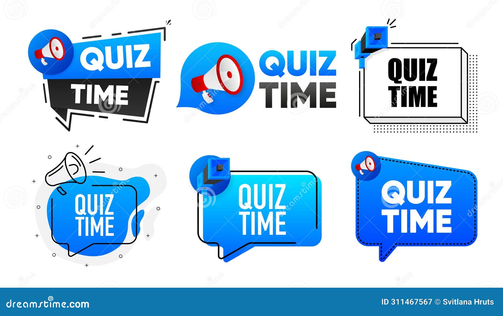Quiz Time Text Expression with Question Mark Emblem. Banner Design for ...