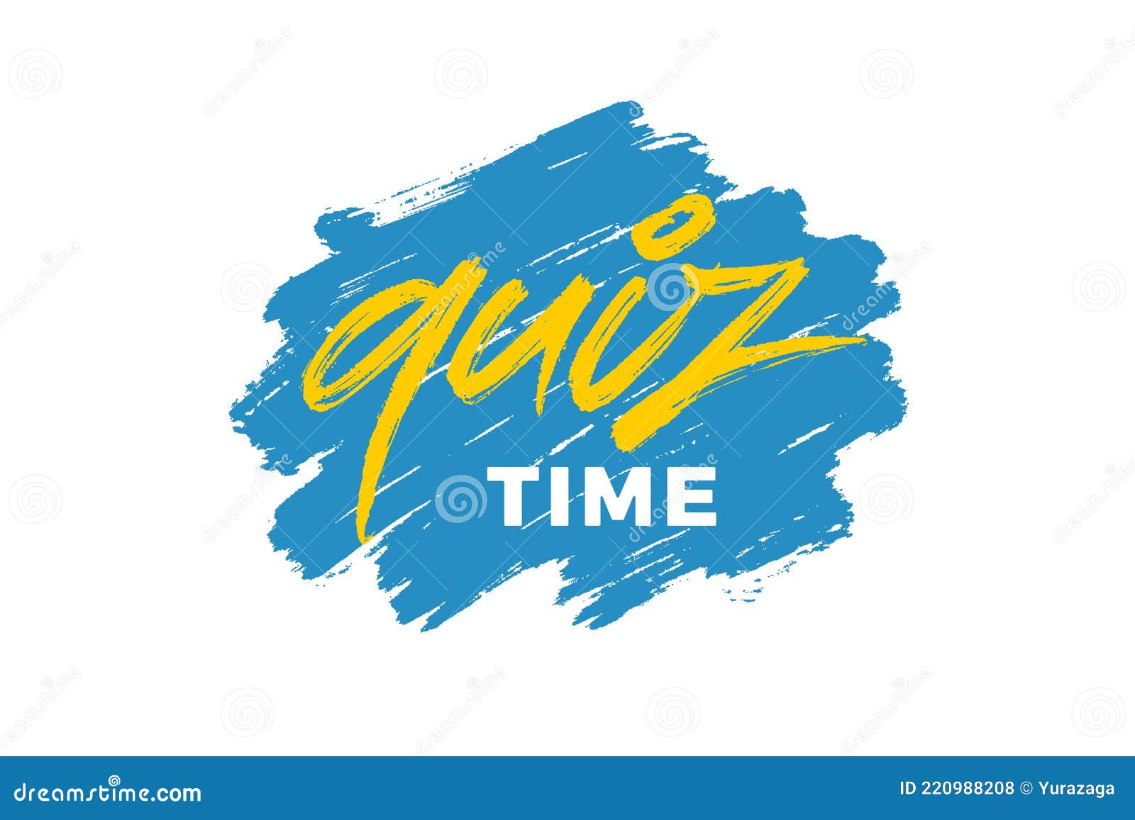 Quiz time vector lettering stock vector. Illustration of signboard ...