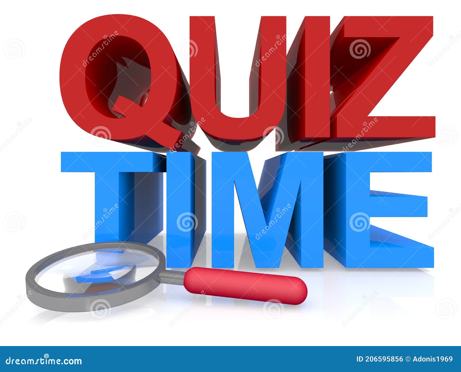 Quiz time on white stock illustration. Illustration of learn - 206595856