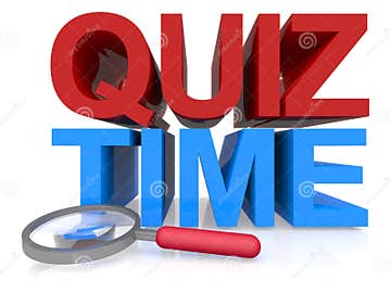 Quiz time on white stock illustration. Illustration of learn - 206595856
