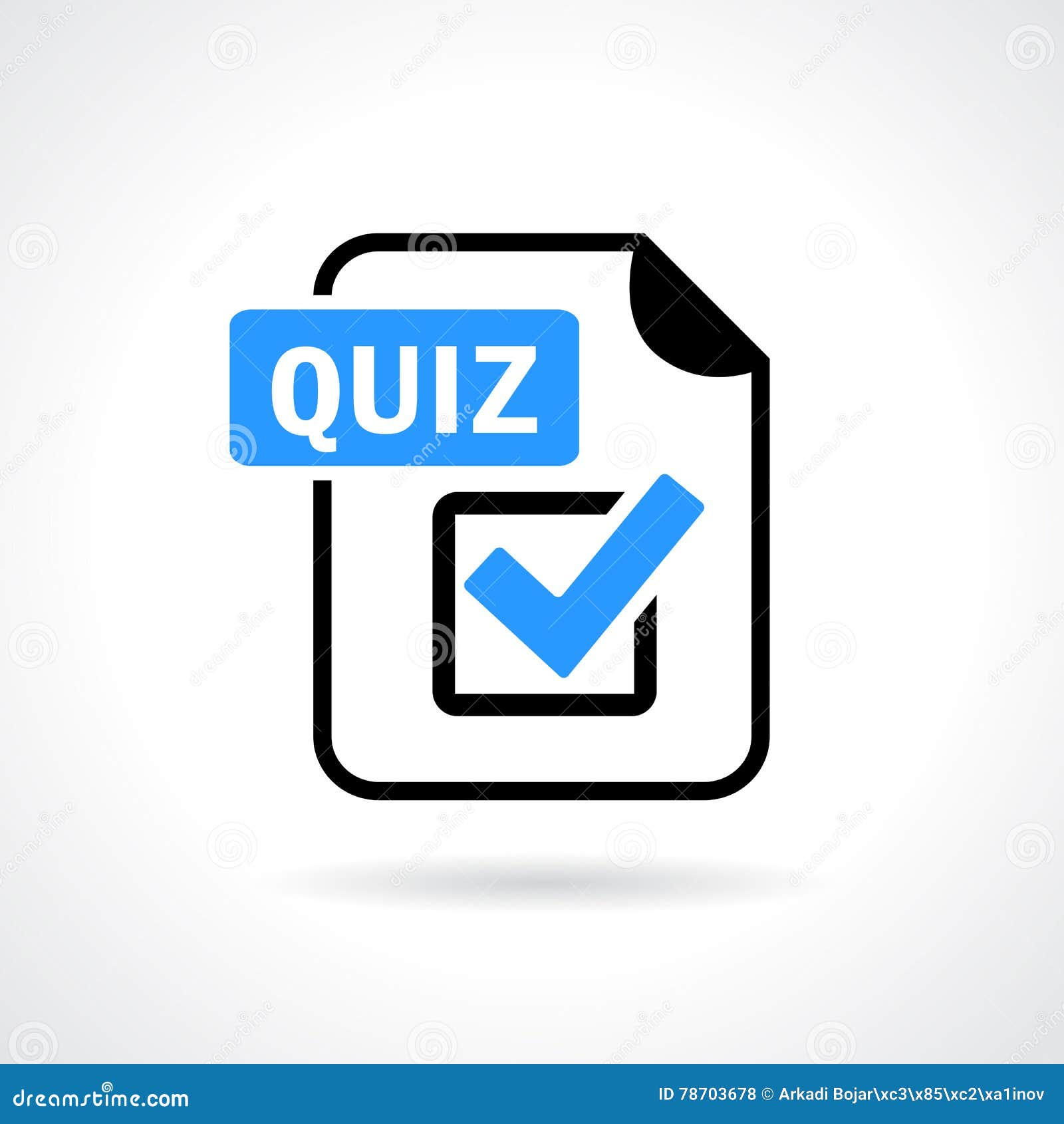 Quiz vector icon stock vector. Illustration of check - 78703678