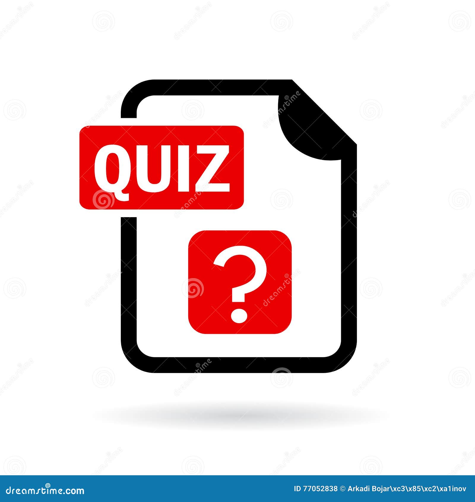 Quiz vectorpictogram vector illustratie. Illustration of controle ...