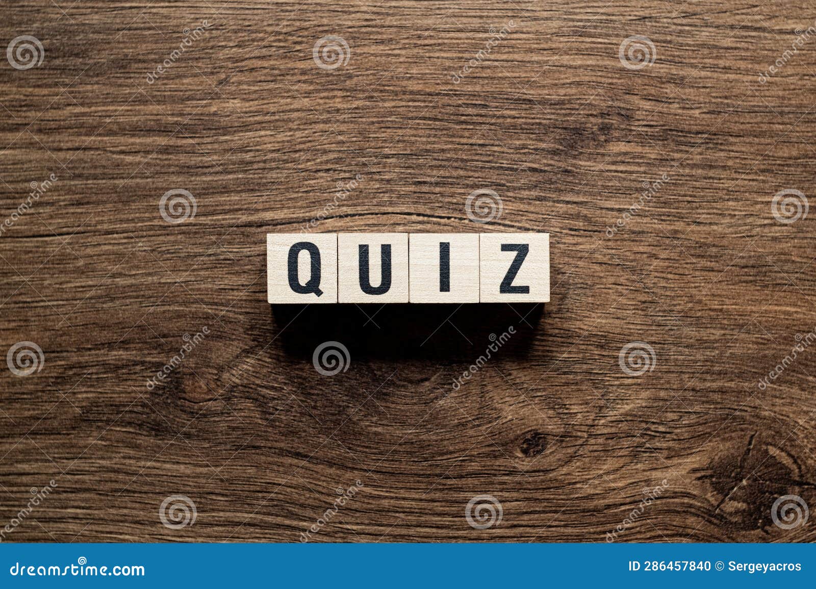 Quiz - Word Concept on Building Blocks, Text Stock Photo - Image of ...