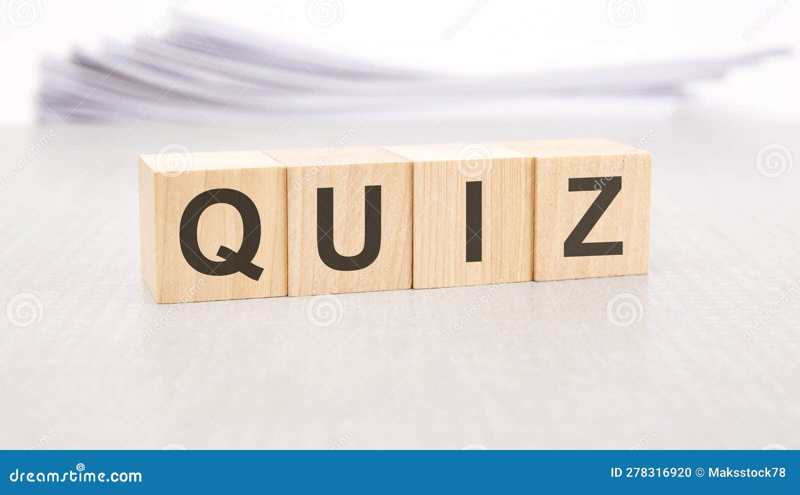 Quiz Word Written on Wood Cubes with White Background Stock Photo ...