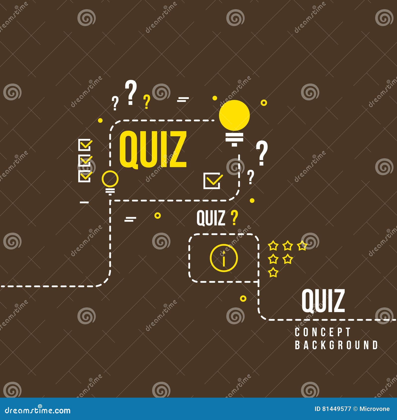 Quizzes, School Exam Quiz Vector Abstract Background Stock Vector ...