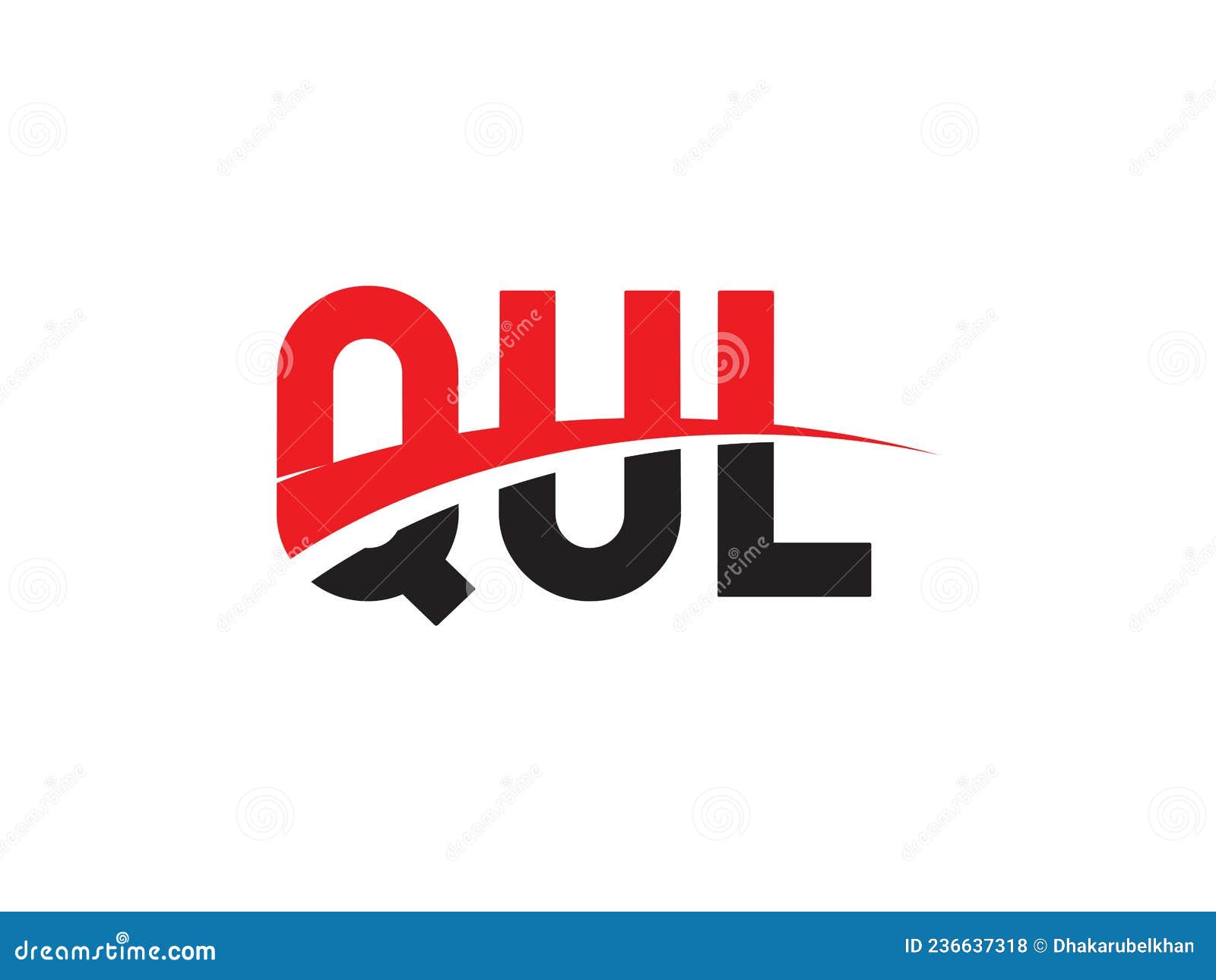 QUL Letter Initial Logo Design Vector Illustration Stock Vector ...