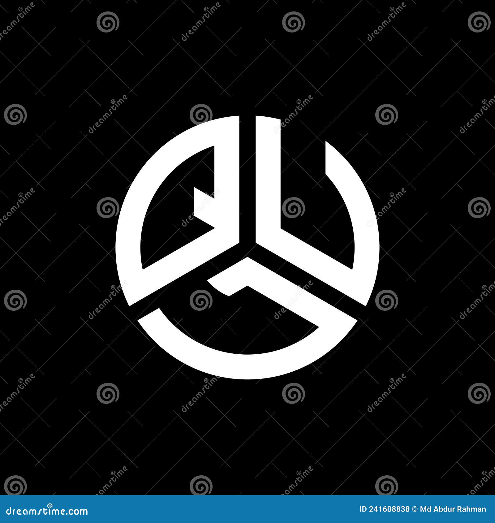 QUL Letter Logo Design On Black Background. QUL Creative Initials ...