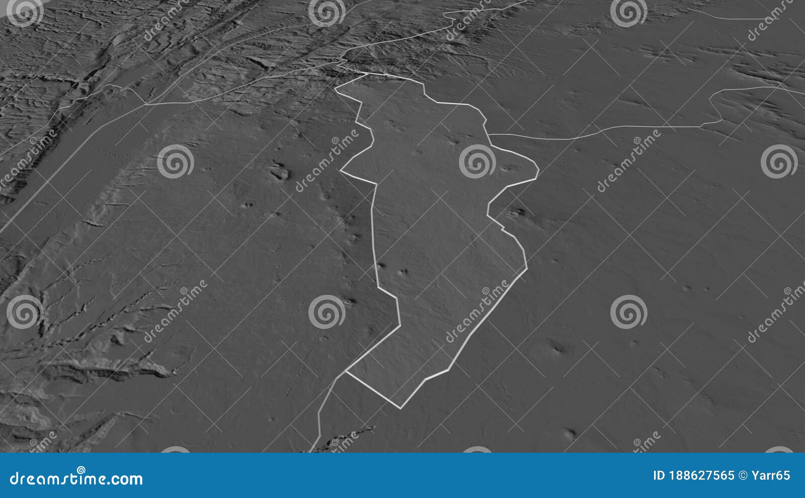 Quneitra, Syria - Outlined. Bilevel Stock Illustration - Illustration ...