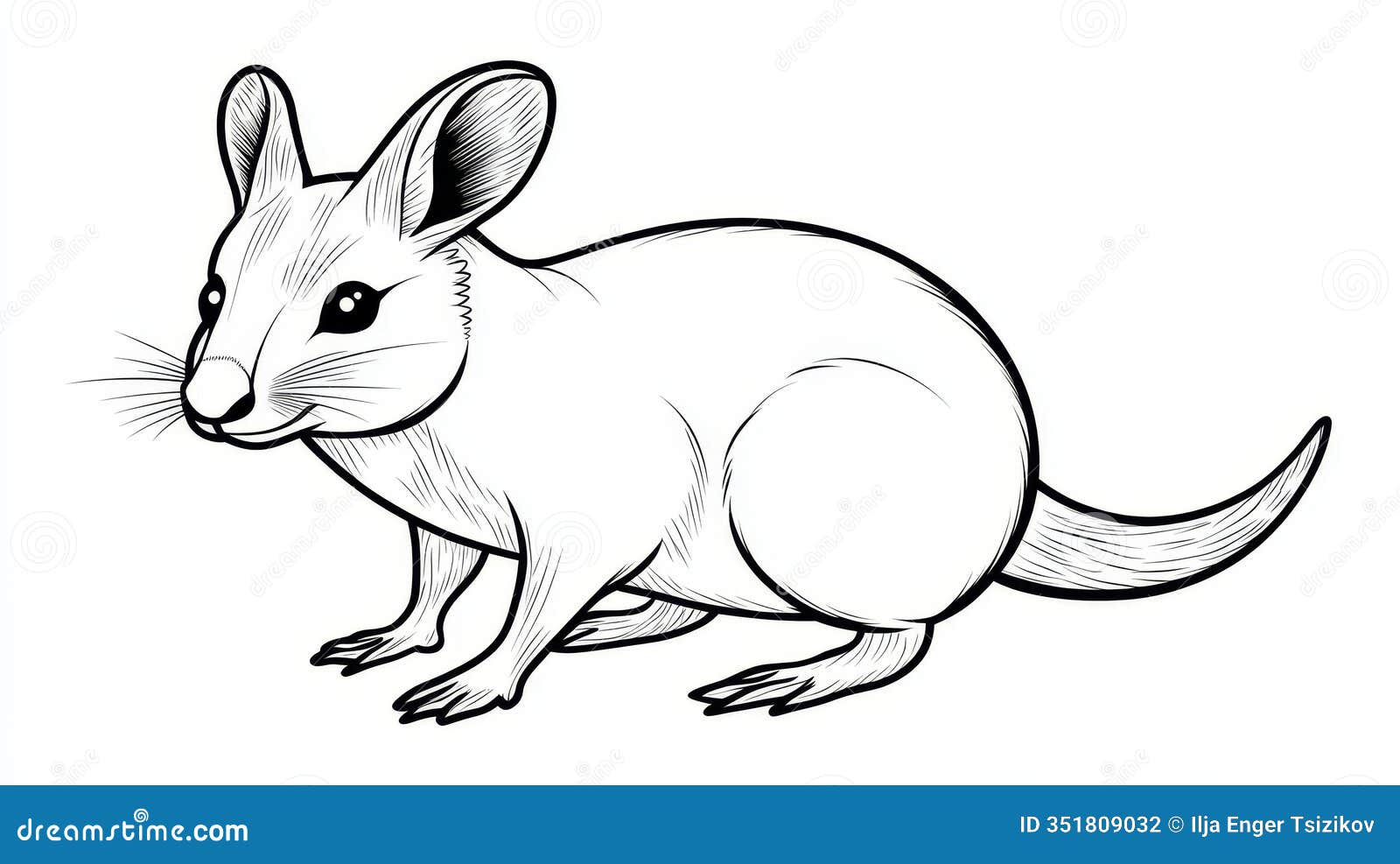 Quokka Drawing Color Vector Illustration | CartoonDealer.com #136332798