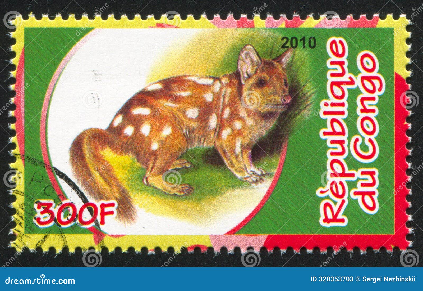 Quoll printed by Congo editorial stock photo. Image of message - 320353703