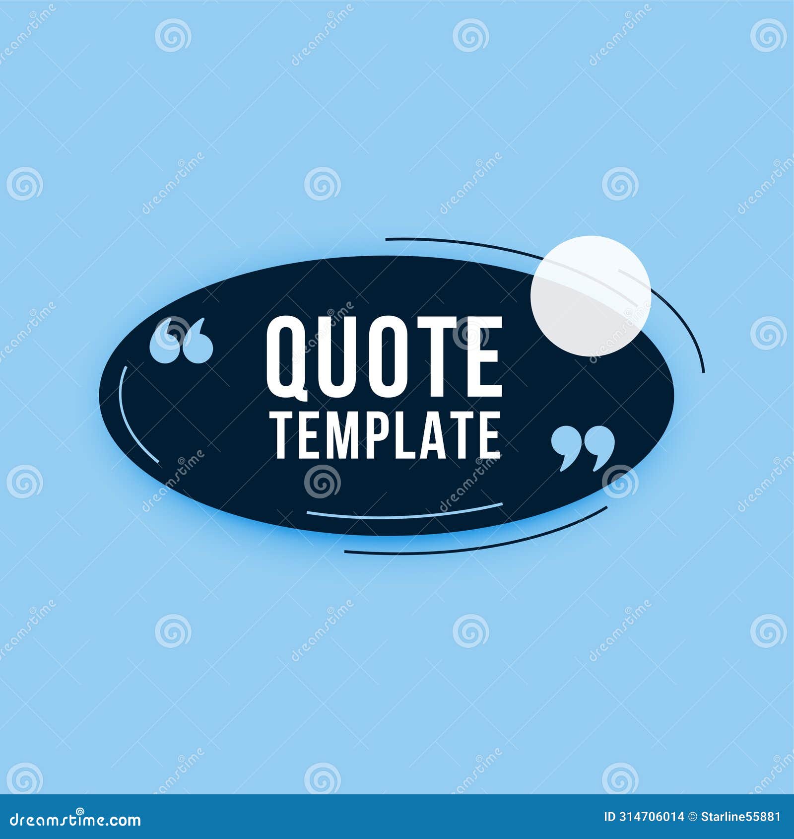 Quotation Box Template Paragraph or Speech Text Stock Vector ...