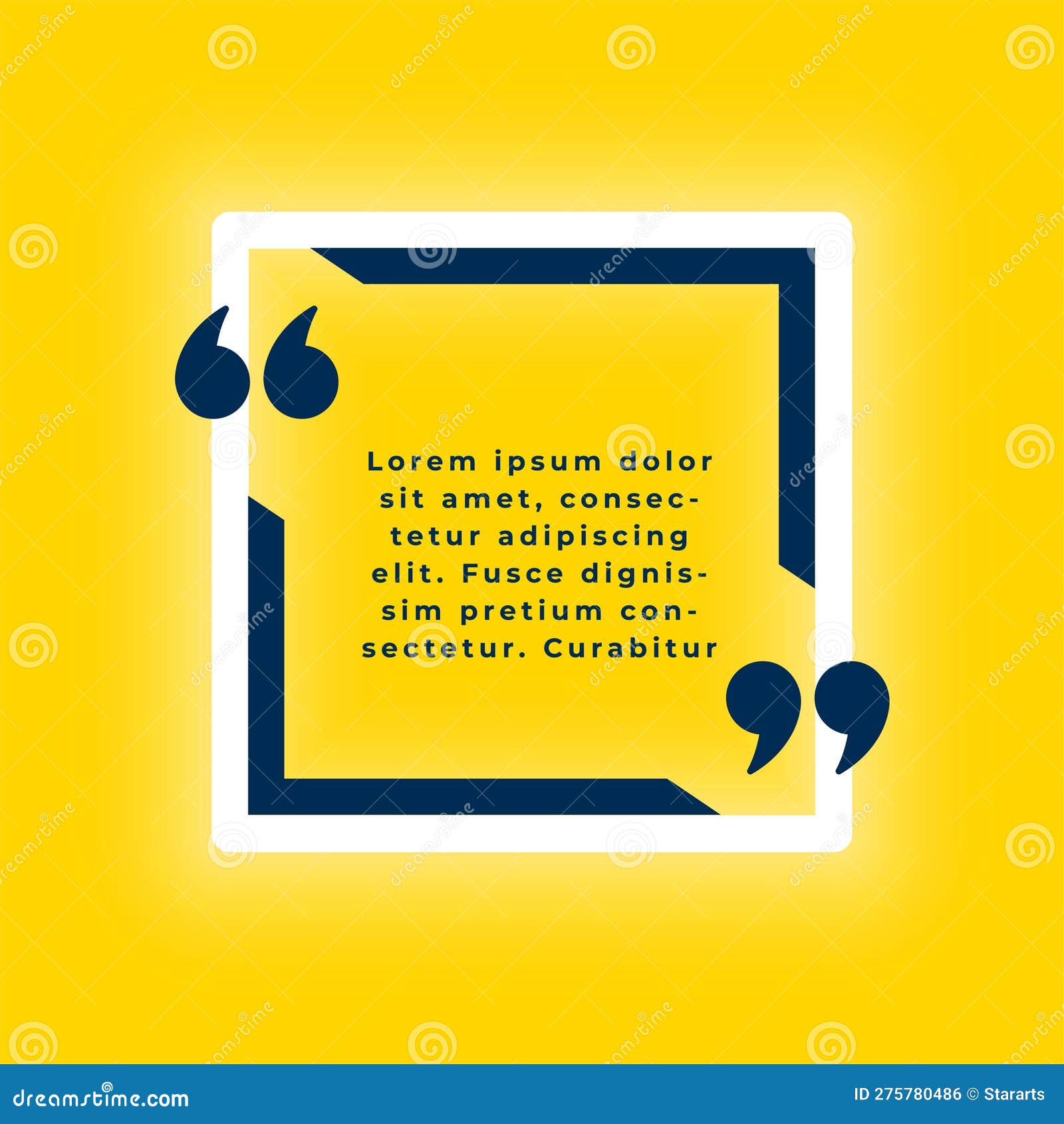 Quotation Box Template for Paragraph or Speech Stock Vector ...