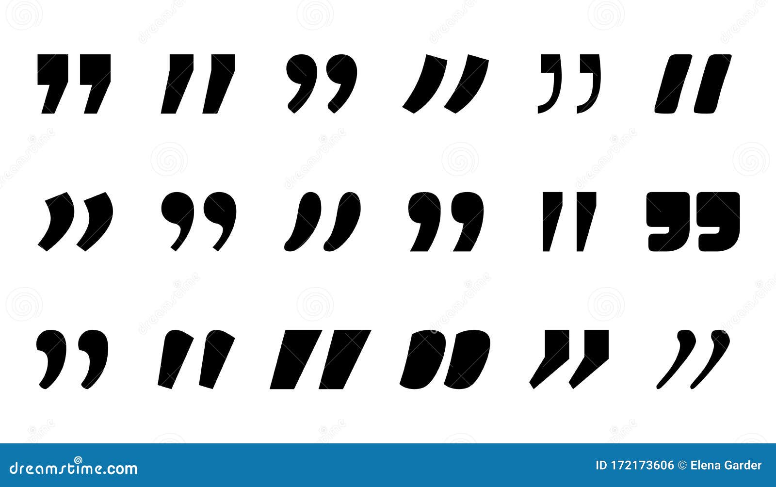 Quotation Double Commas. Quote Mark Sigh for Chat Discussion. Vector ...