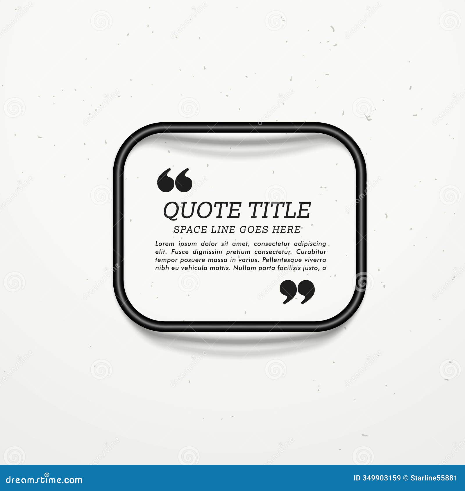 Quotation Box Frame. Quote Yellow Boxes Icon Set. Idea Frame Set ...