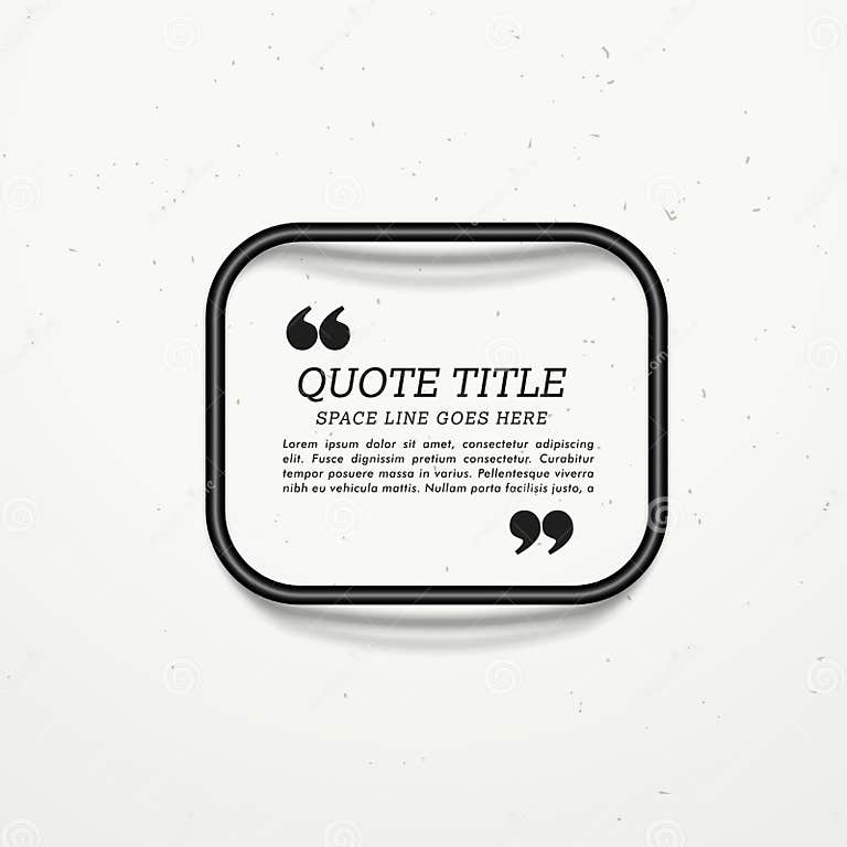 Quotation Frame Box for Your Message Stock Vector - Illustration of ...