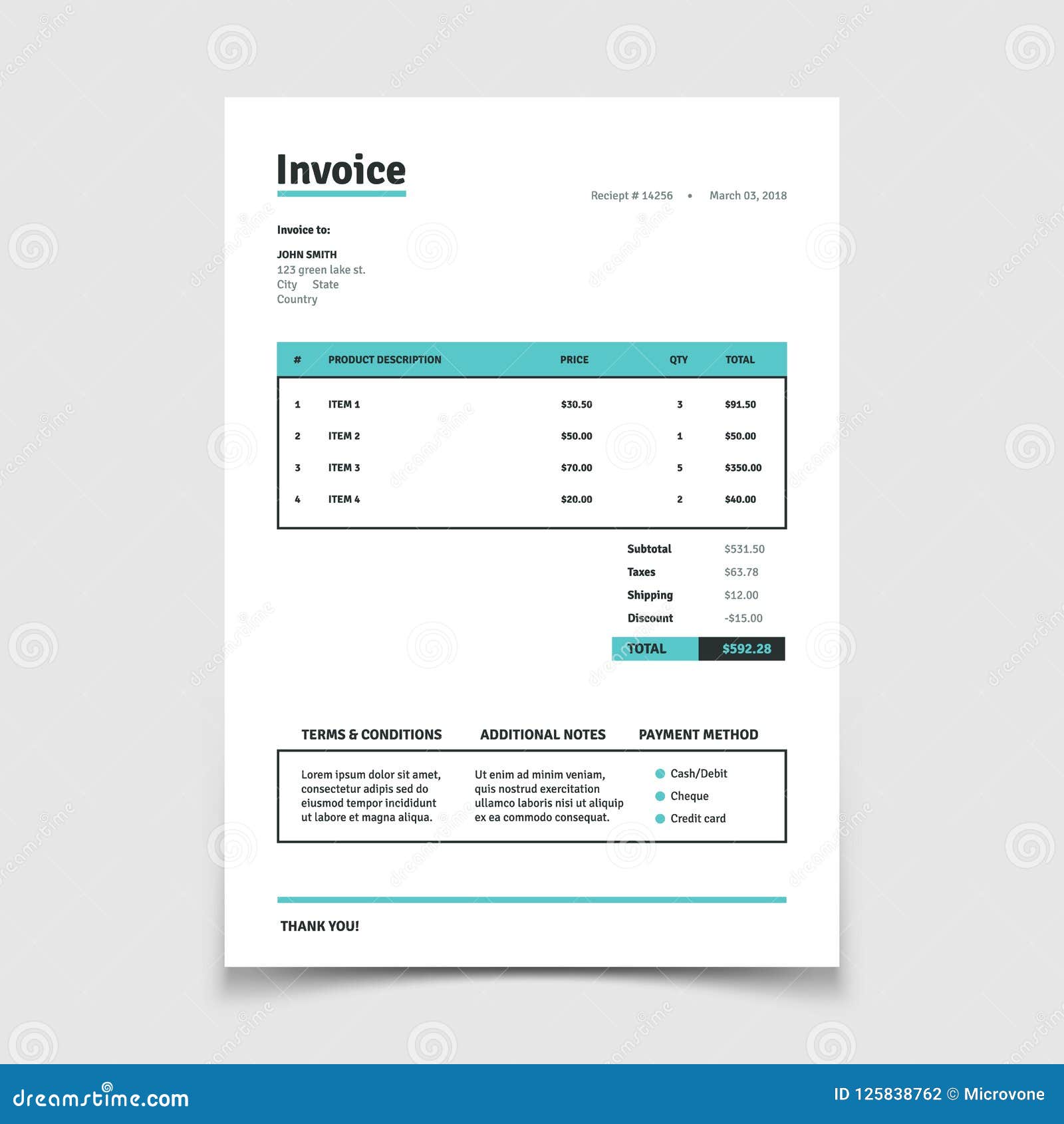 Quotation Invoice Template. Paper Bill Form Vector Design ... Quotation Invoice Template. Paper Bill Form Vector Design ...