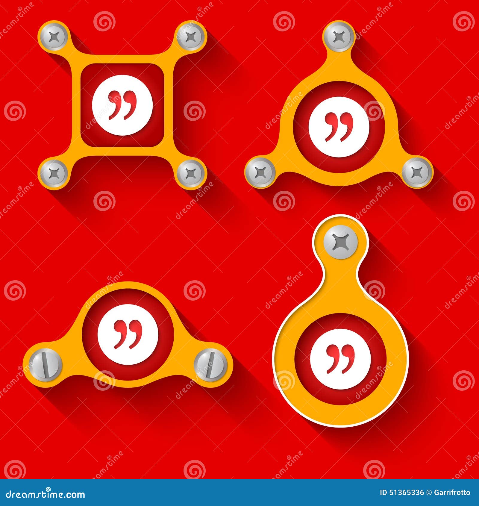 Quotation mark stock vector. Illustration of vector, yellow - 51365336